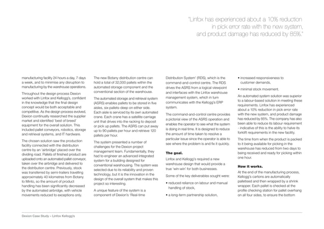 Linfox kellogg's case study | PDF