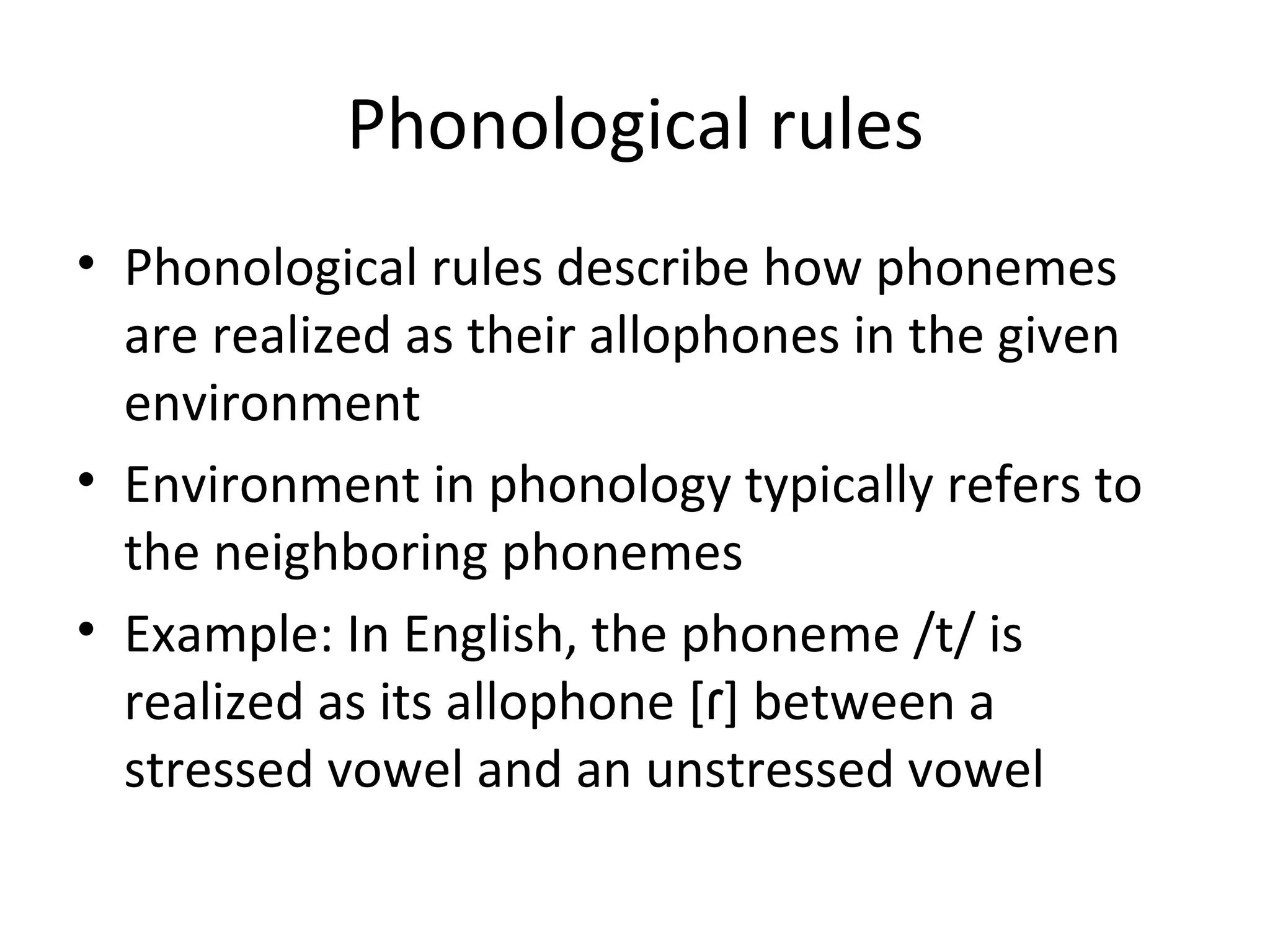 Ling101 phonological rules | PPT