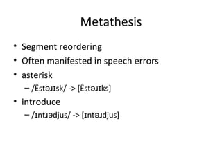 Ling101 phonological rules | PPT