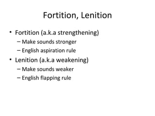 Ling101 phonological rules | PPT