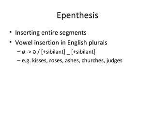 Ling101 phonological rules | PPT