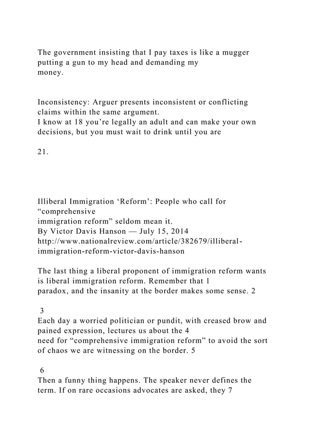 Ling 21 Online - Chart of Logical Fallacies Fallacies o.docx | Personal Taxes | Personal Finance