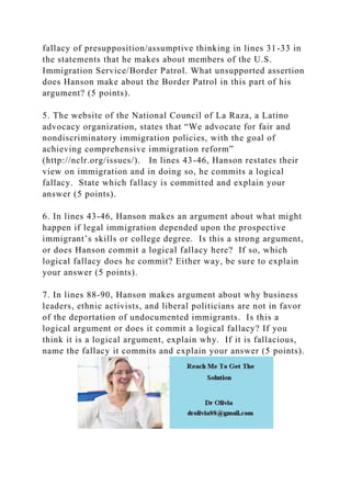 Ling 21 Online - Chart of Logical Fallacies Fallacies o.docx | Personal ...