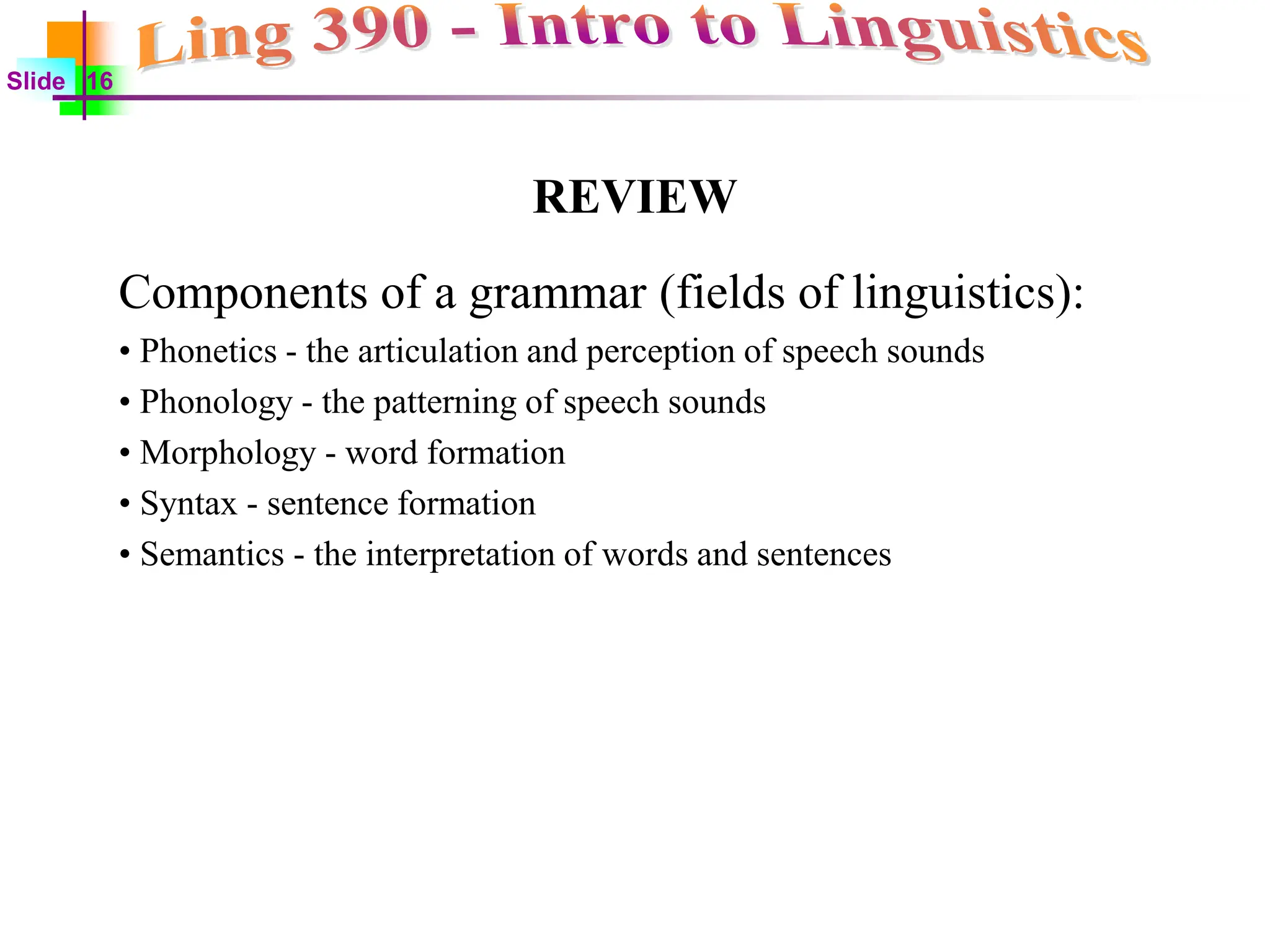 Linguistic introduction lecture notes for university | PPT