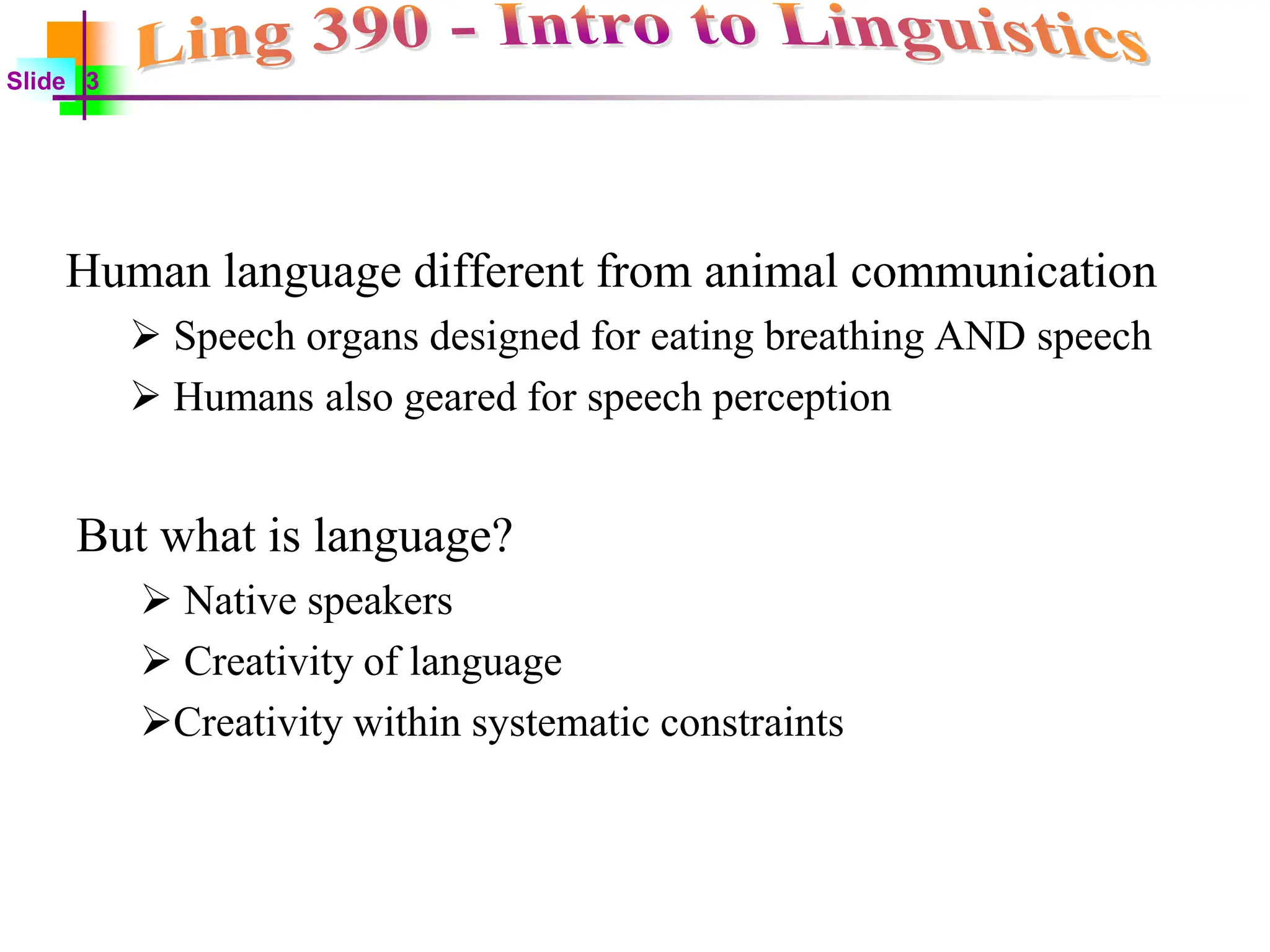 Linguistic introduction lecture notes for university | PPT