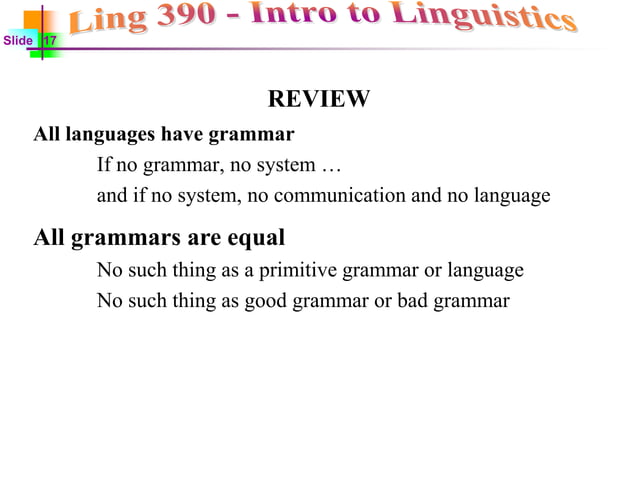 Linguistic introduction lecture notes for university | PPT