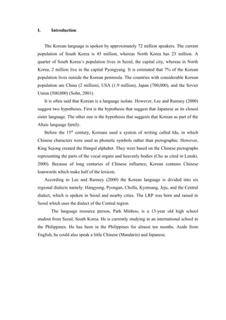 Ling 502 a phonetic description of korean language (report) | PDF