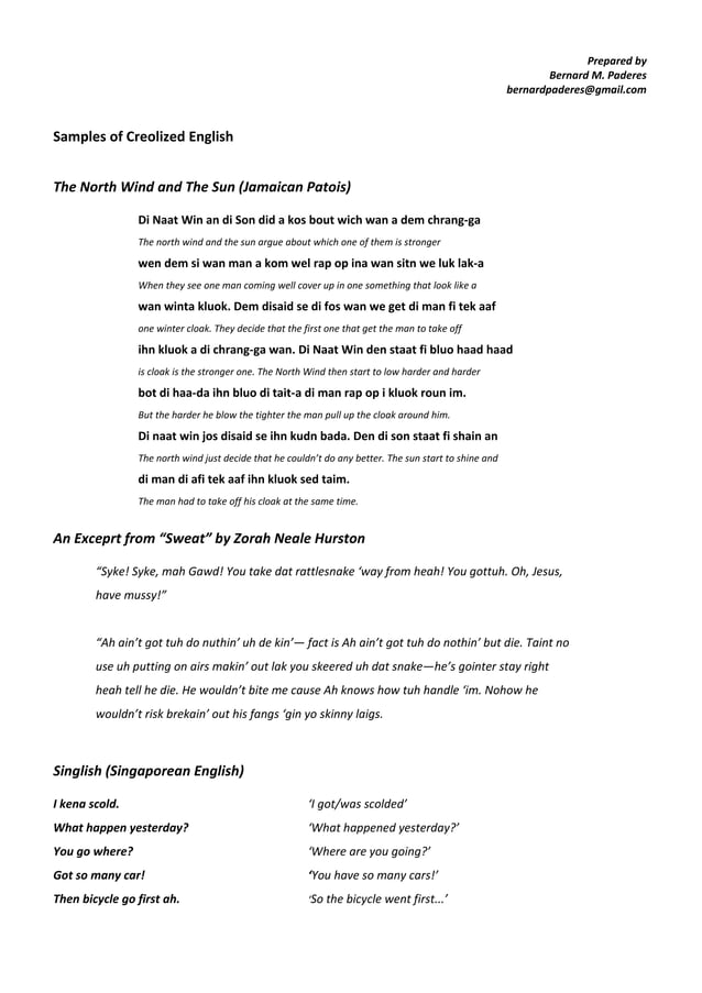 Ling 505 tayao's lectal description of phil eng (presentation) | DOC ...