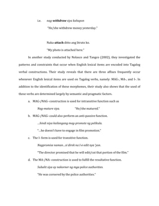 Ling 507 Affixes and Syntactic Categories of Borrowed Words in English ...
