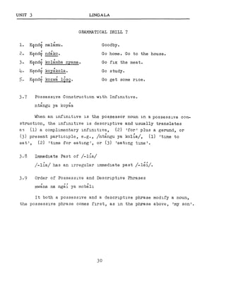 Learn Lingala - FSI Basic Course | PDF