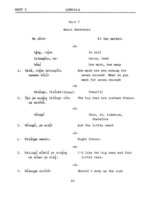 Learn Lingala - FSI Basic Course | PDF