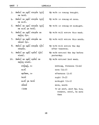 Learn Lingala - FSI Basic Course | PDF