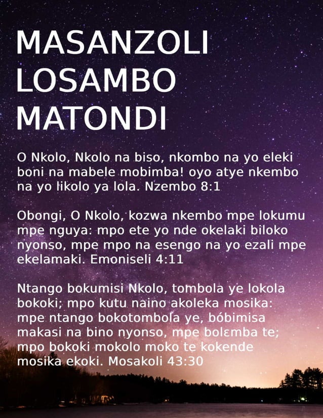 Lingala Praise Worship Thanksgiving Tract | PDF