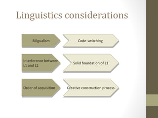 Neurological, cognitive, affective and linguistic considerations | PPT