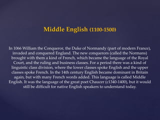 History of English | PPTX