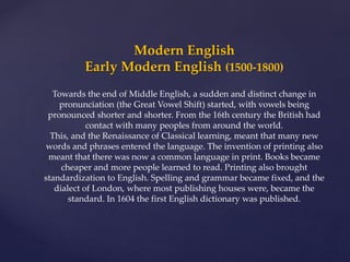 History of English | PPTX