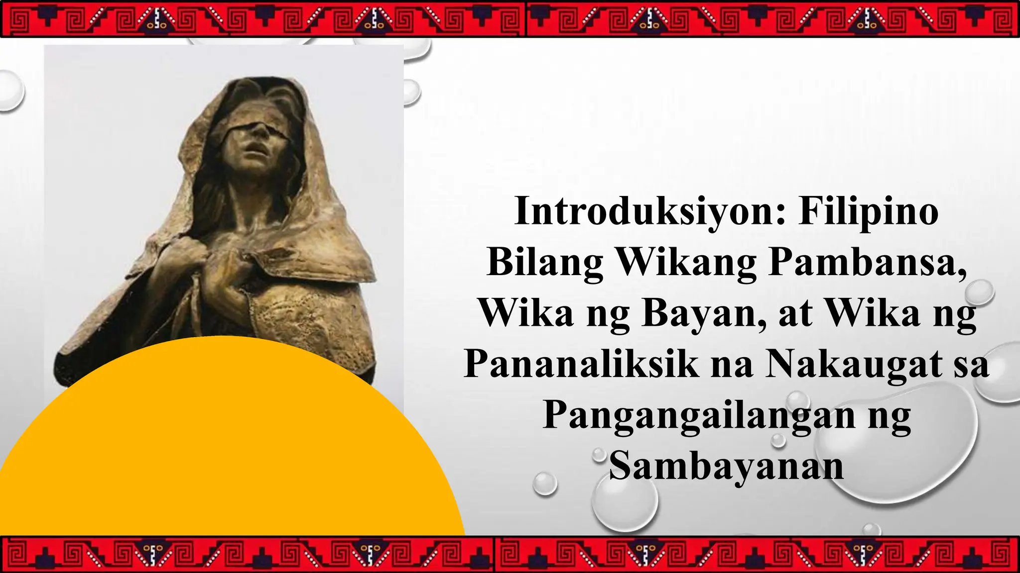 Linggo 1 Introduksiyon Filipino Bilang Wikang Pambansa Wika Ng Bayan At Wika Ng Pananaliksik 1pdf
