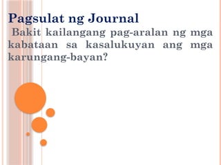 Linggo 1.pptx karunungang bayan (FIlipino 8) | PPTX