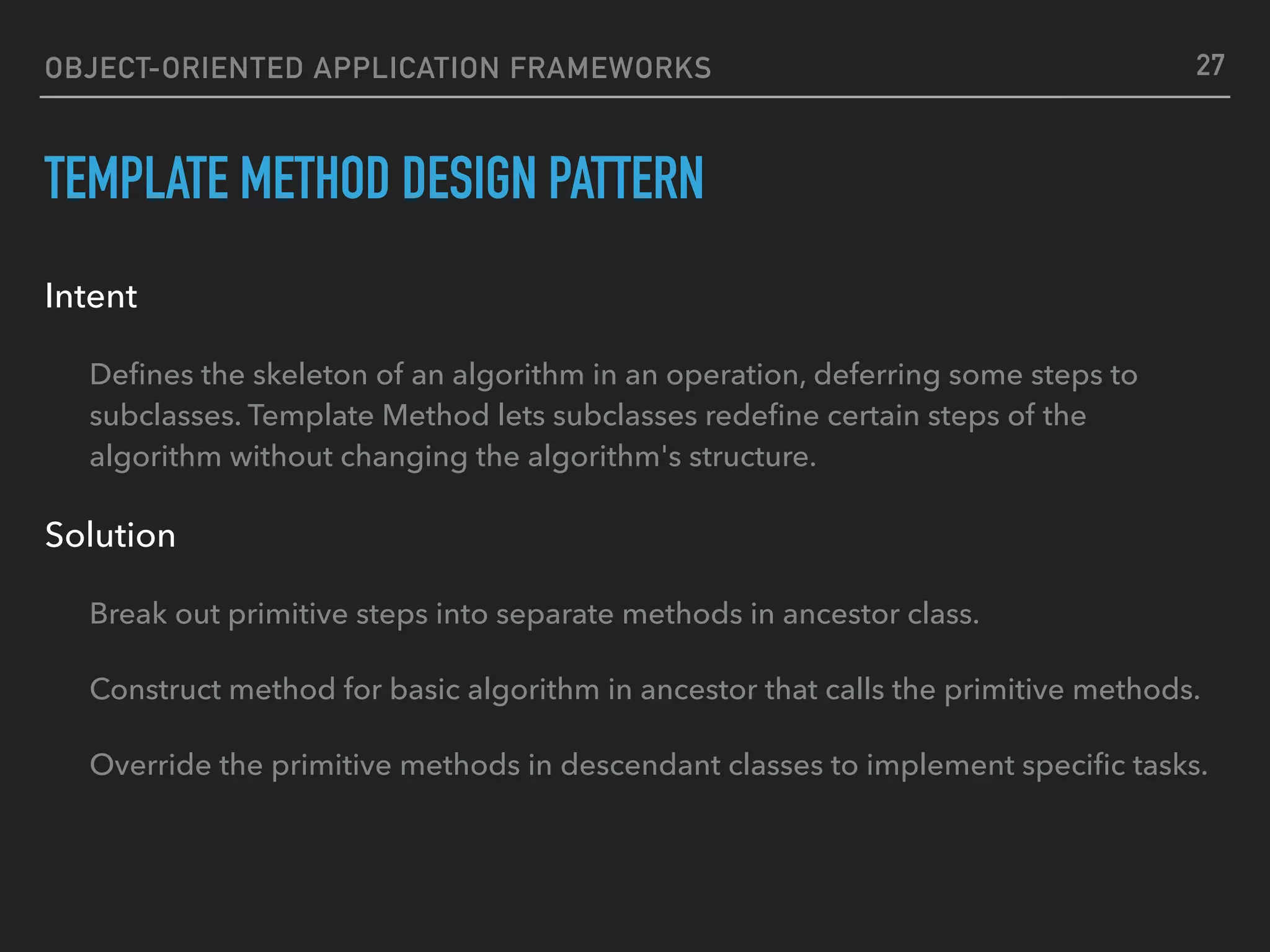 Object Oriented Application Frameworks Ppt 3647