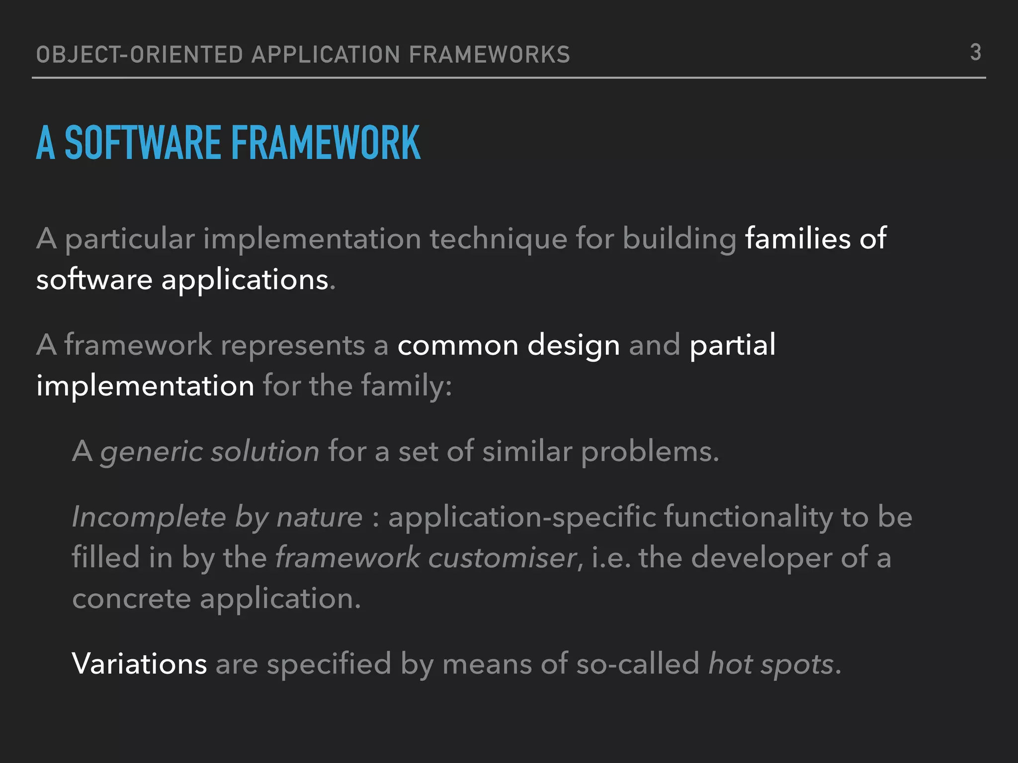 Object-Oriented Application Frameworks | PDF
