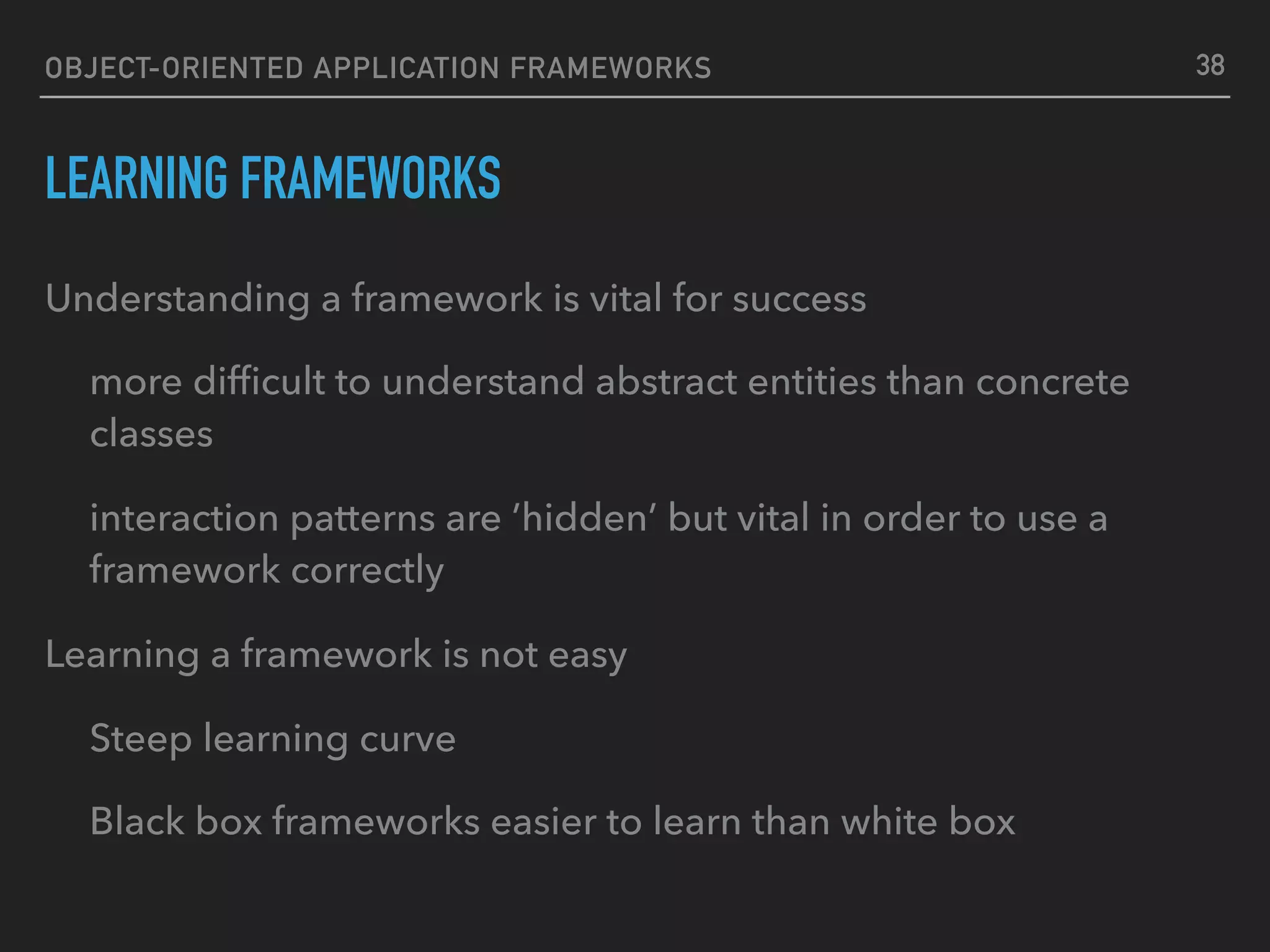 Object Oriented Application Frameworks Ppt