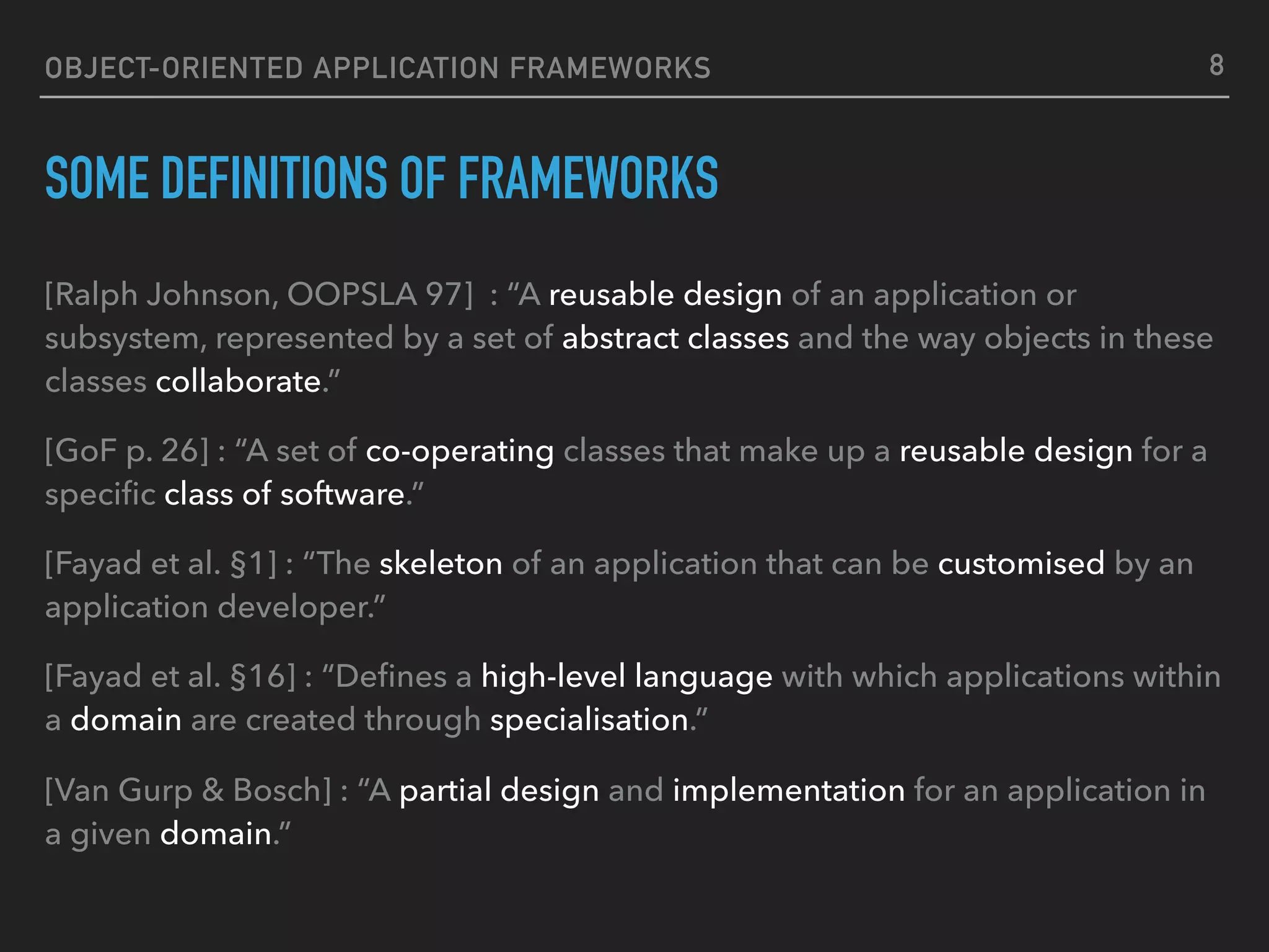 Object-Oriented Application Frameworks | PDF