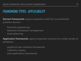 Object-Oriented Application Frameworks | PDF