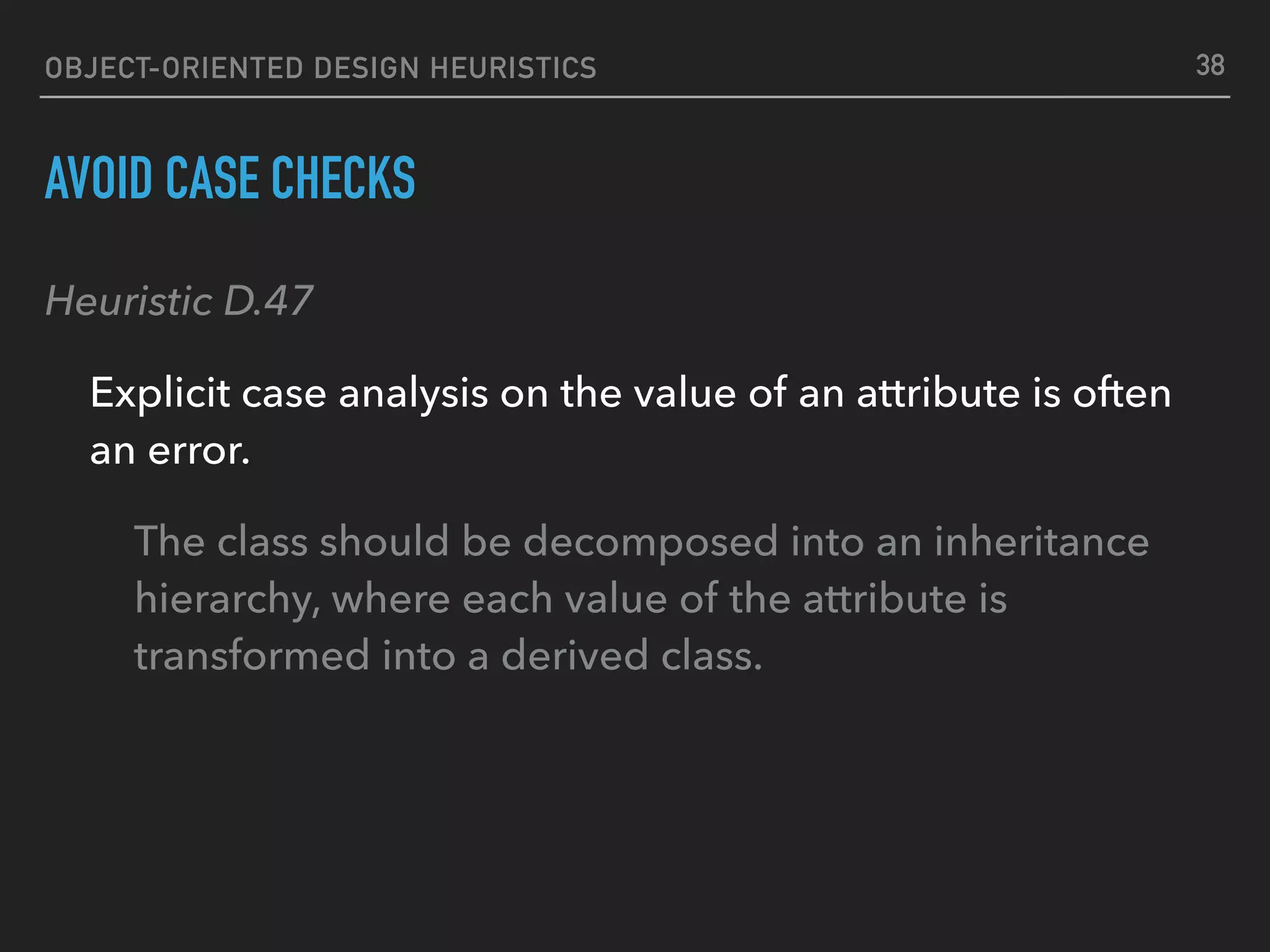 Object-Oriented Design Heuristics | PPT