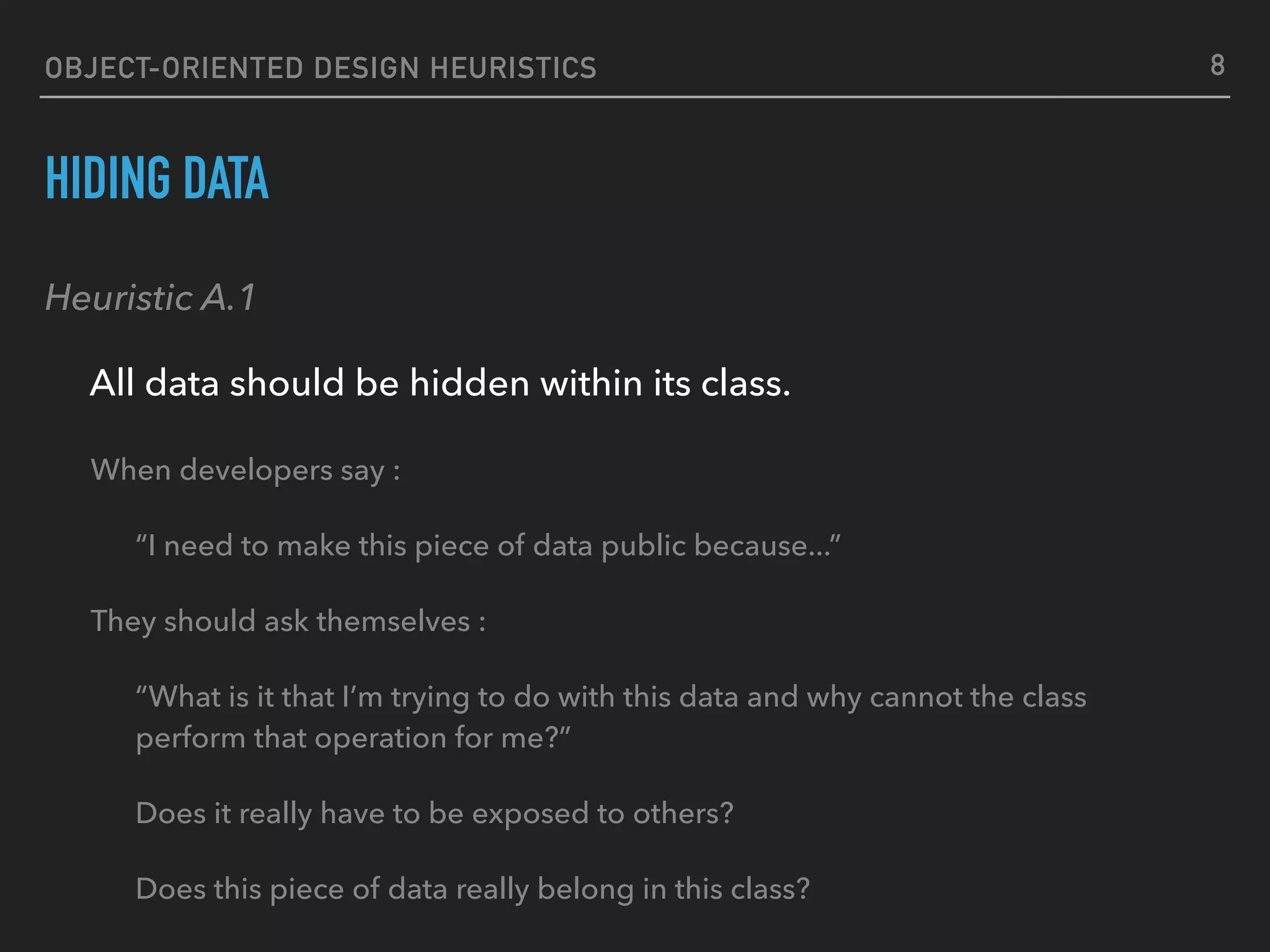 Object Oriented Design Heuristics Ppt