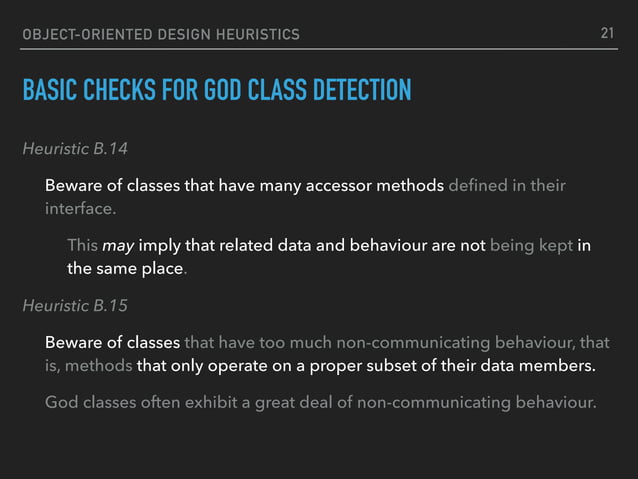 Object Oriented Design Heuristics Ppt