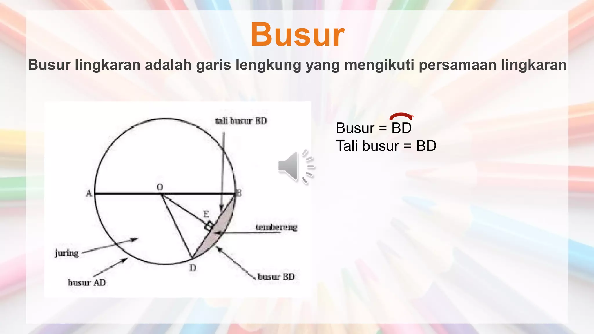 Unsur-unsur lingkaran Lingkaran | PPTX