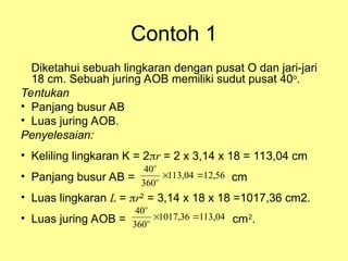 lingkaran panjang b usur dan luas juring.ppt