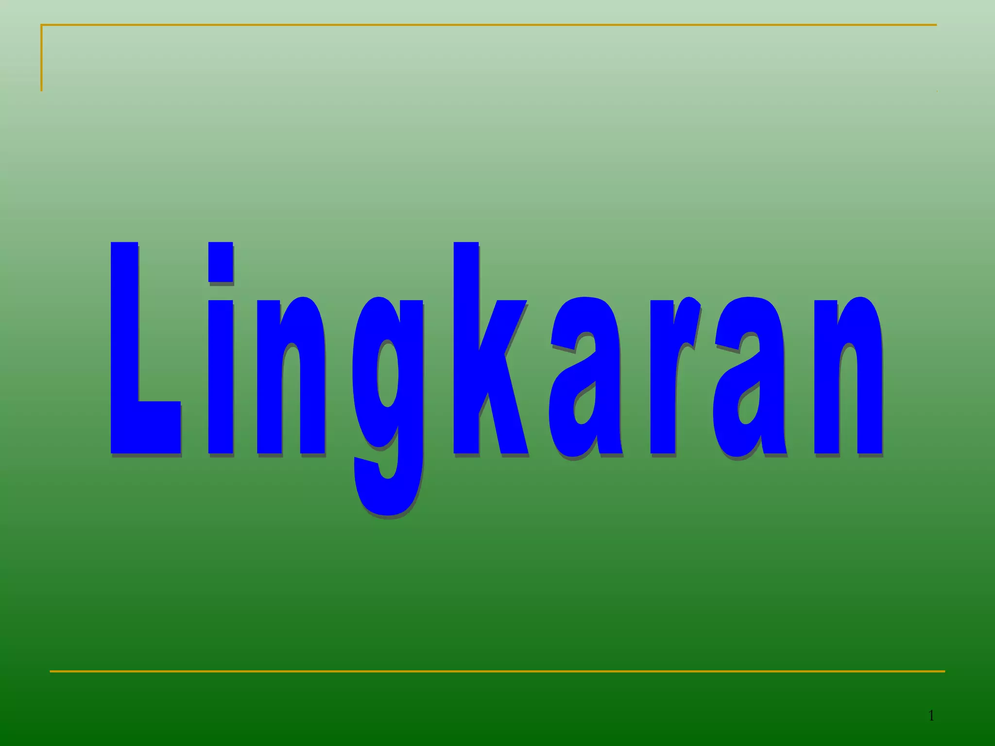 Matematika "Lingkaran" | PPT