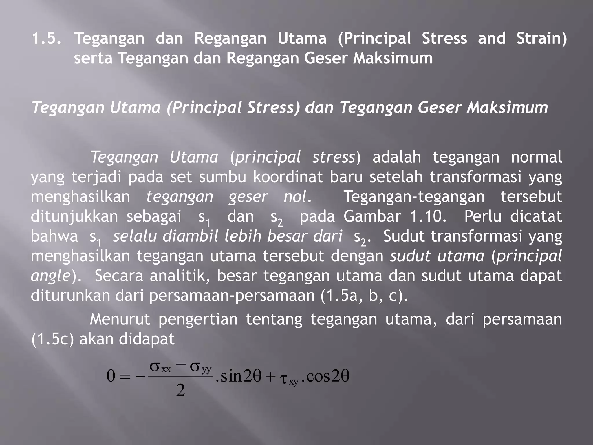 Lingkaran Mohr utk tegangan | PPTX