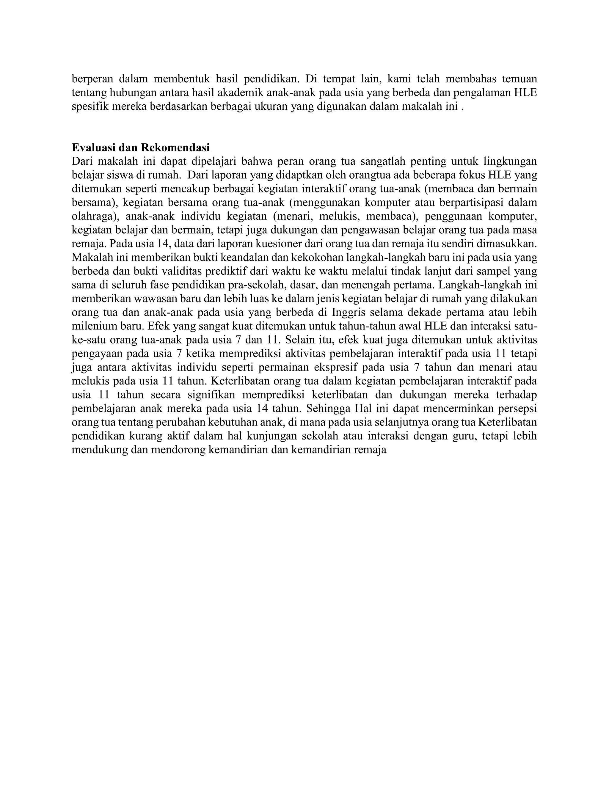 Lingkungan belajar di rumah sepanjang waktu peran HLE pada anak.docx