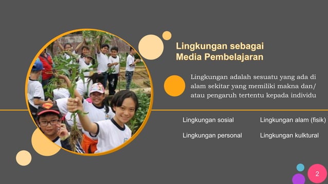 Lingkungan sebagai media pembelajaran | PPT