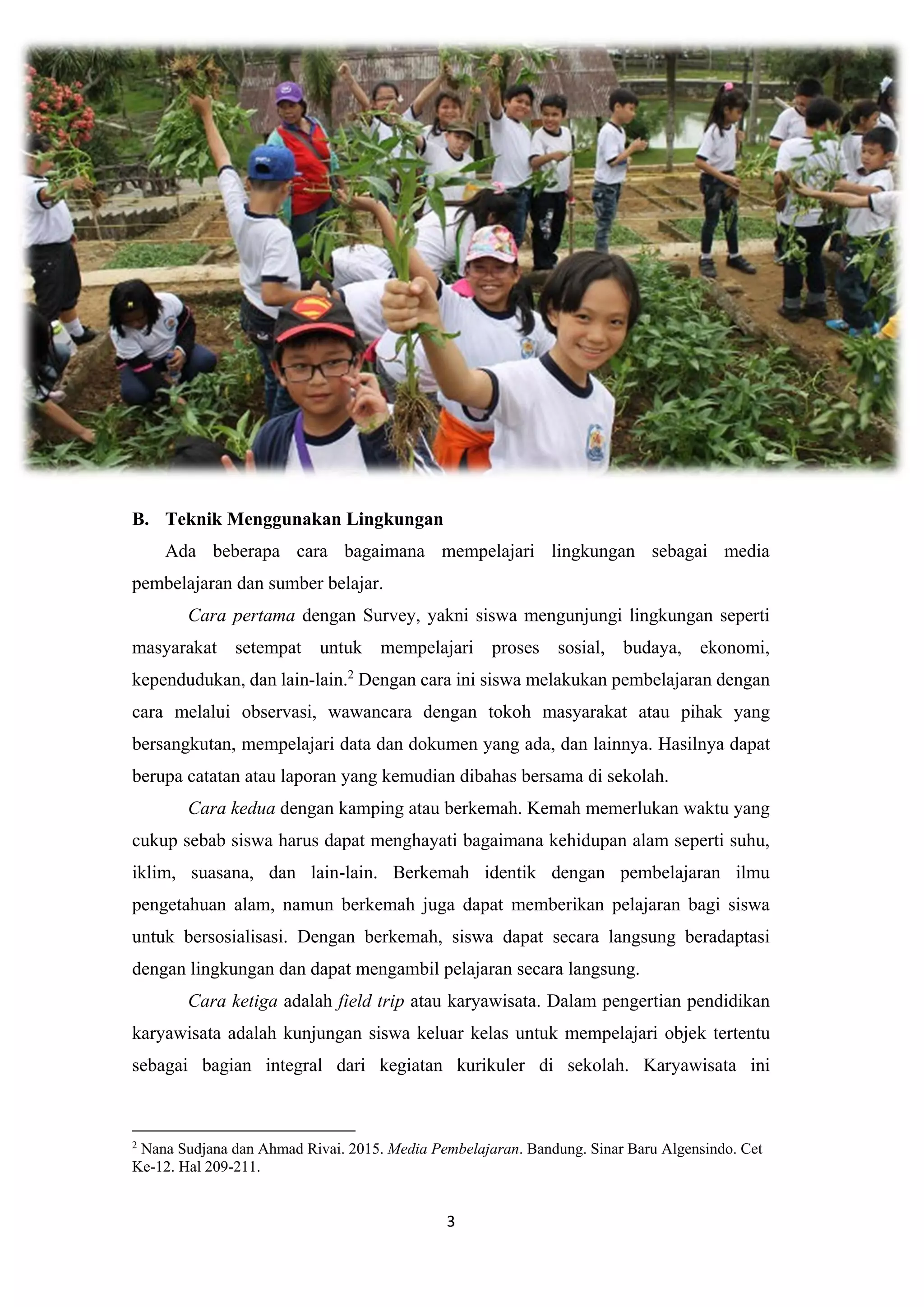 Lingkungan sebagai media pembelajaran book | PDF