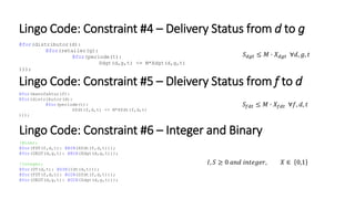 Lingo tutorial 2 - Distribution Problem | PPTX