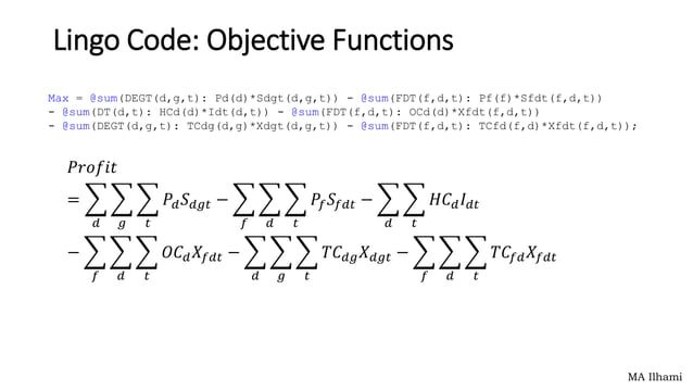 Lingo tutorial 2 - Distribution Problem | PPT