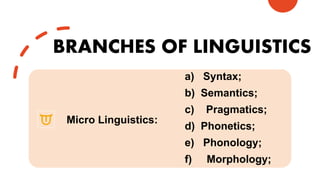 what is Linguistics | PPTX
