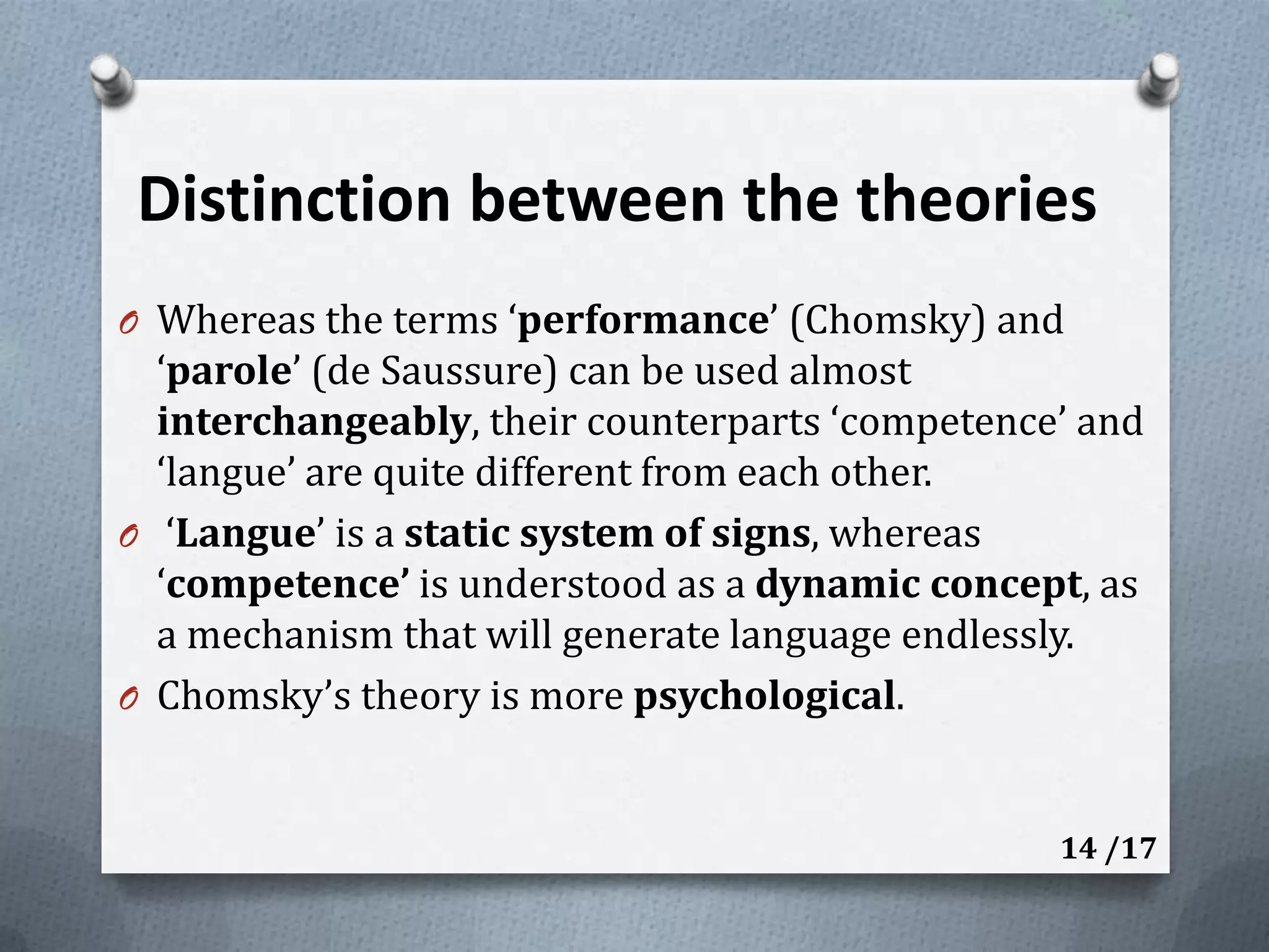 Competence and Performance | PPTX