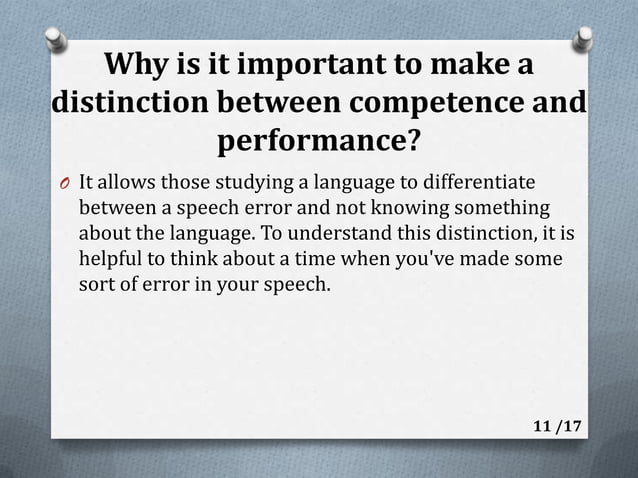 Competence and Performance | PPTX