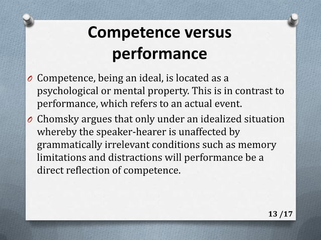 Competence and Performance | PPTX
