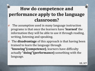 Competence and Performance | PPTX