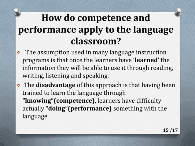 Competence and Performance | PPTX