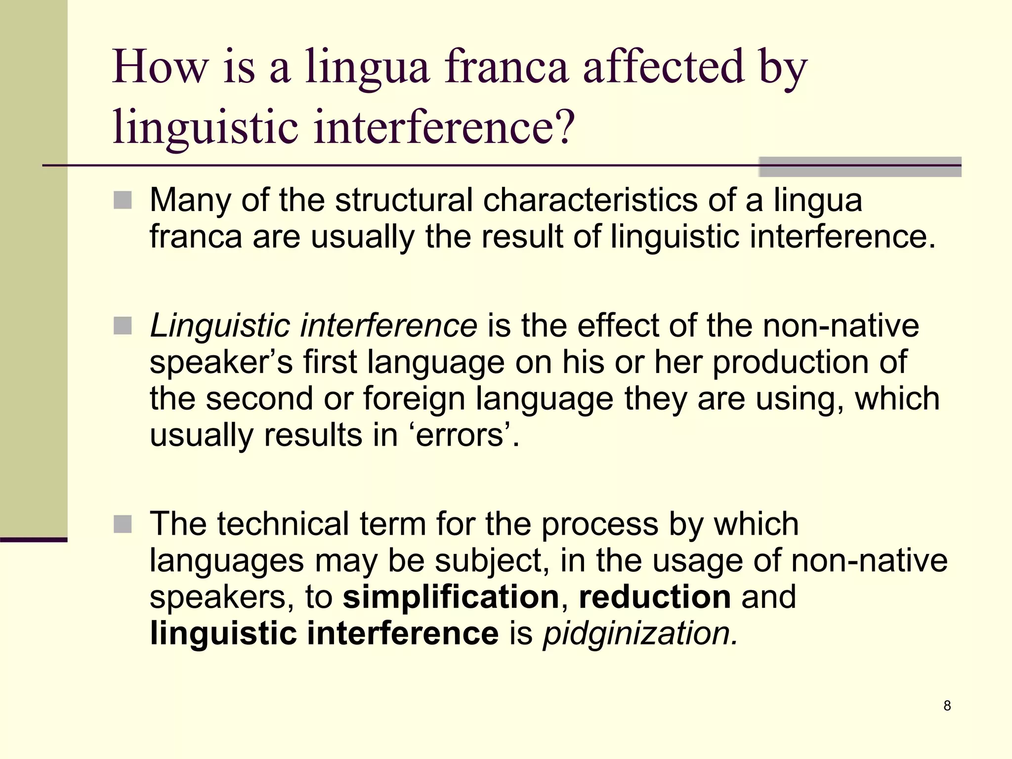 Lingua franca | PPTX