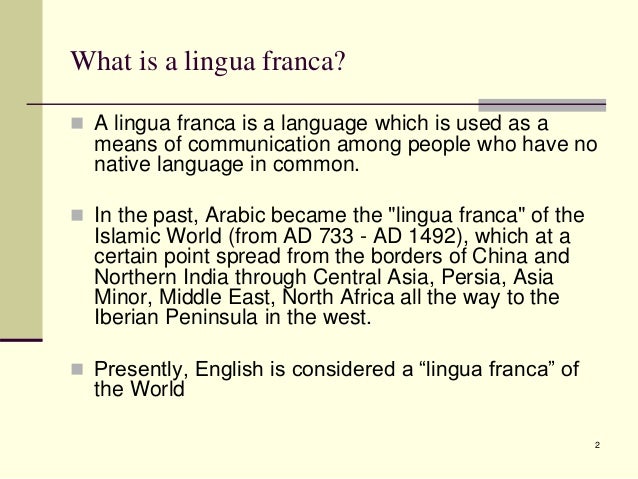 Lingua franca
