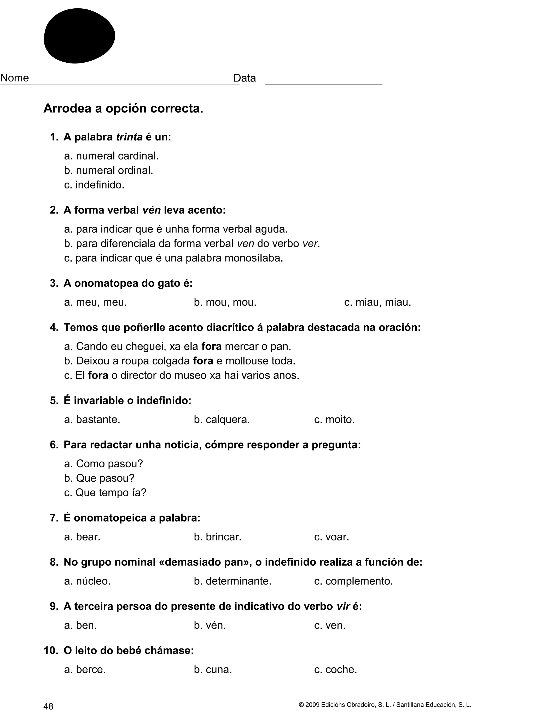 Lingua 6 examenes | DOC