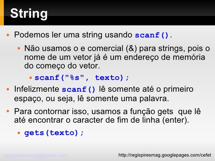 Linguagem C 02 String