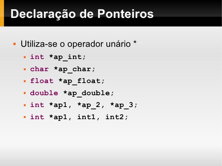 Linguagem C 09 Ponteiros